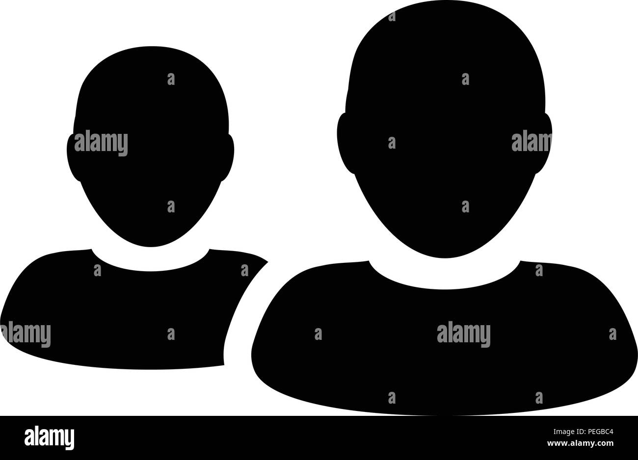 Customer icon vector male group of persons symbol avatar for business ...