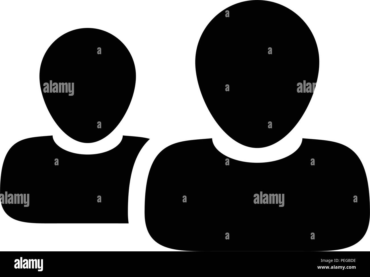 Customer icon vector male group of persons symbol avatar for business ...