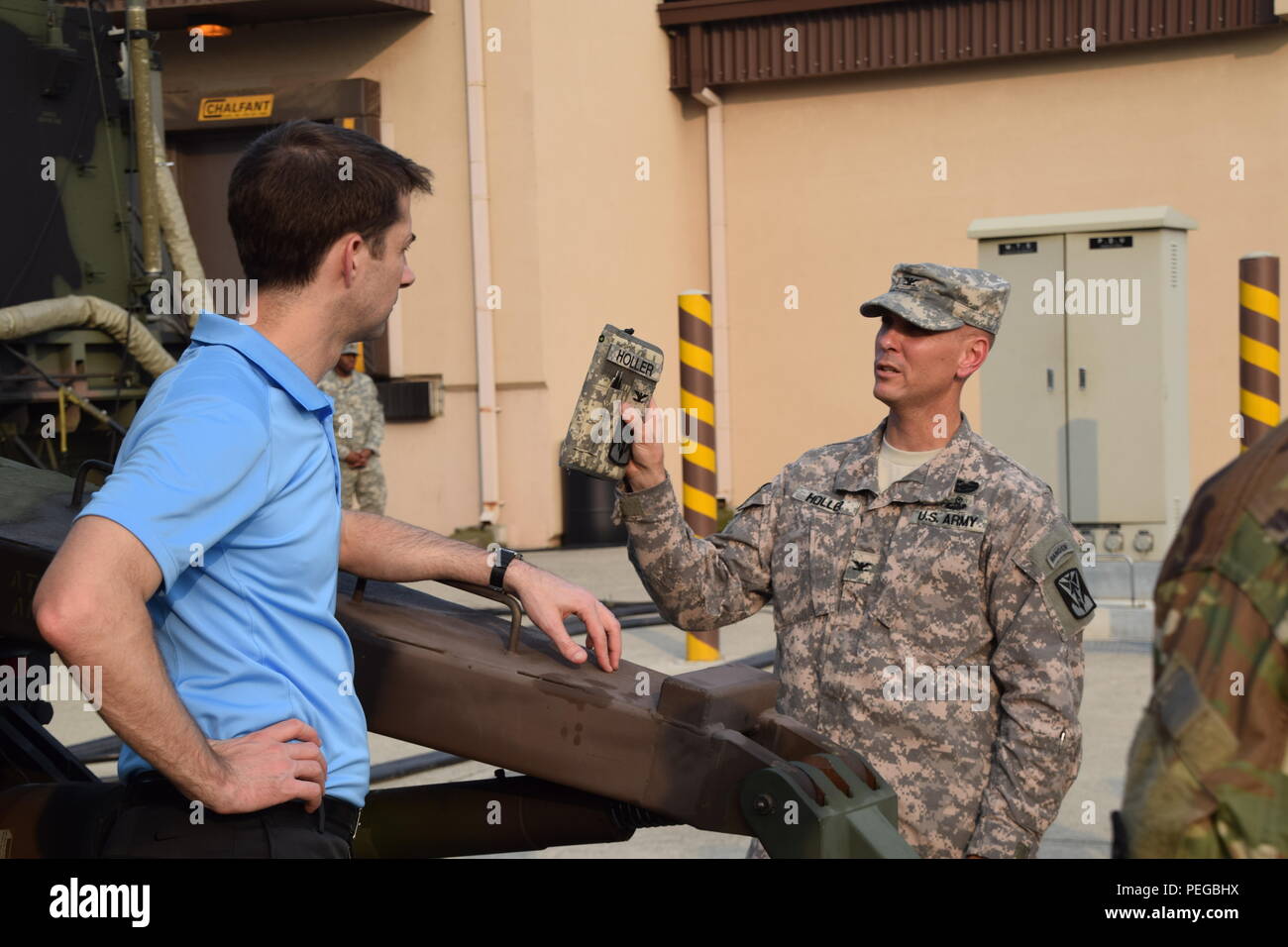 35th ADA Brigade Commander Col. Mark Holler and Sen. Tom Cotton discuss ...