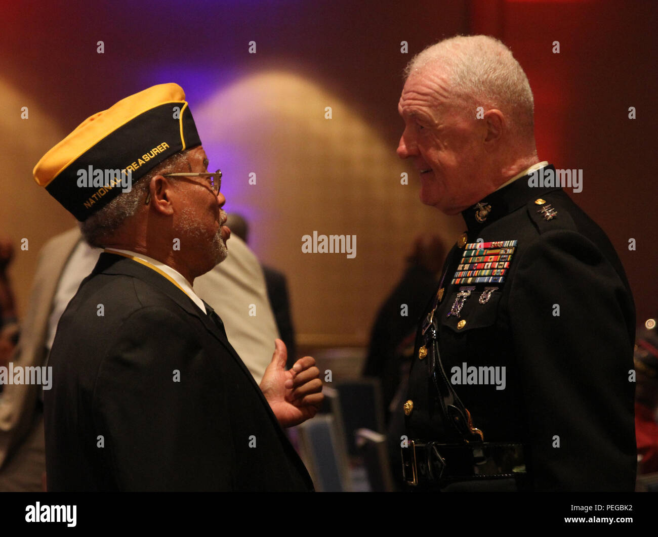 Montford Point Marine Charles H. Stallard, left, greets Lt. Gen ...