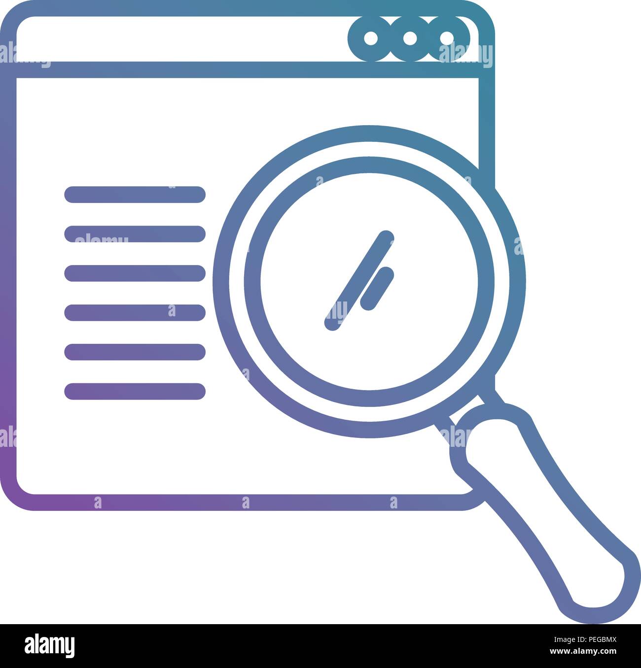 documents with magnifying glass vector illustration design Stock Vector ...