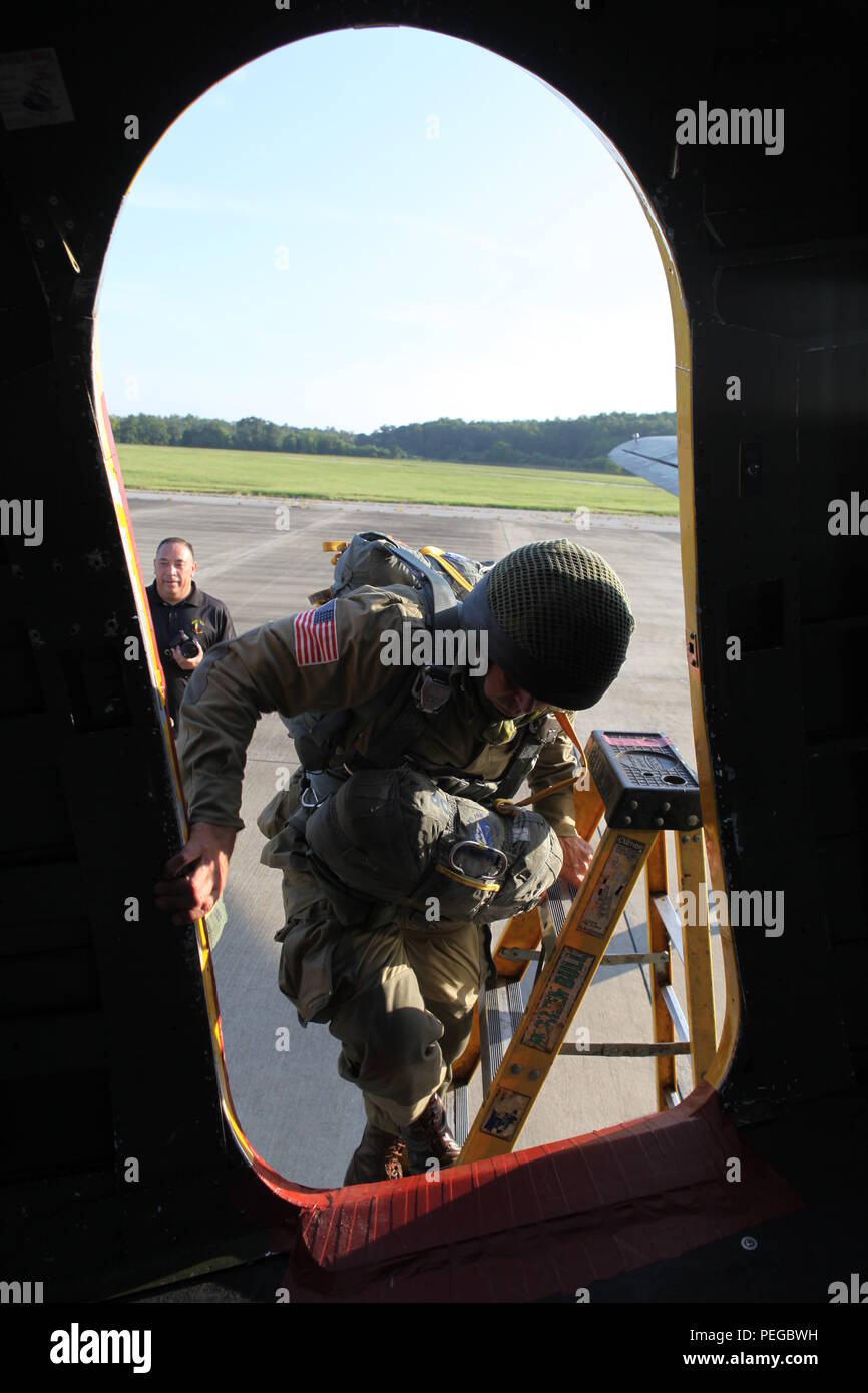 U.S. Army Col. Jon Ring, re-enactor of the Liberty Jump Team, out of ...