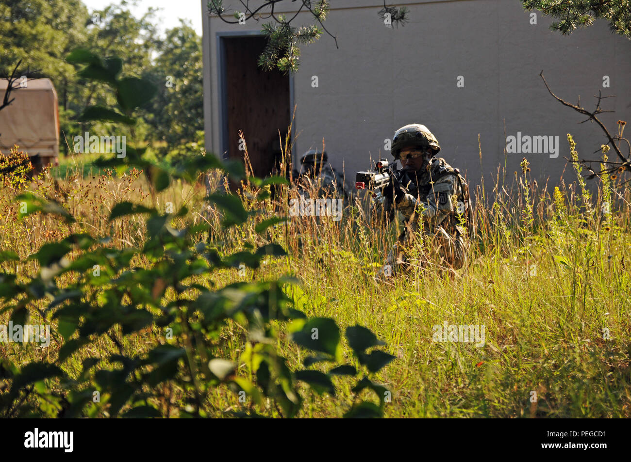 U.S. Army Reserve Pfc. Anthony Jefferson, an interior electrician with ...