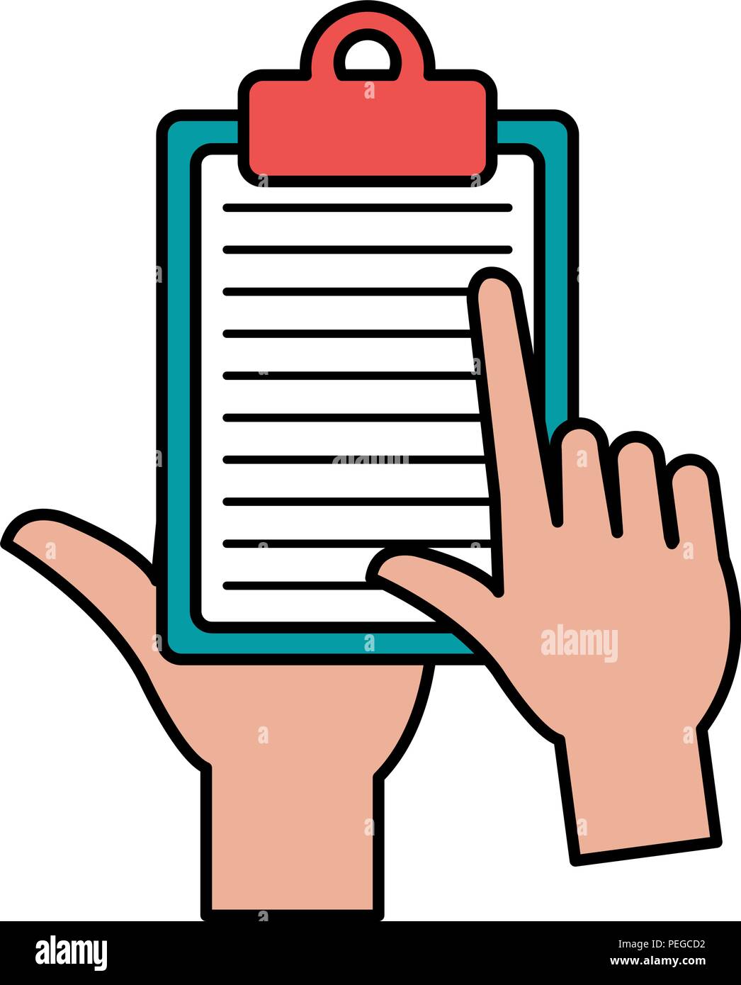 hand with checklist clipboard vector illustration design Stock Vector ...