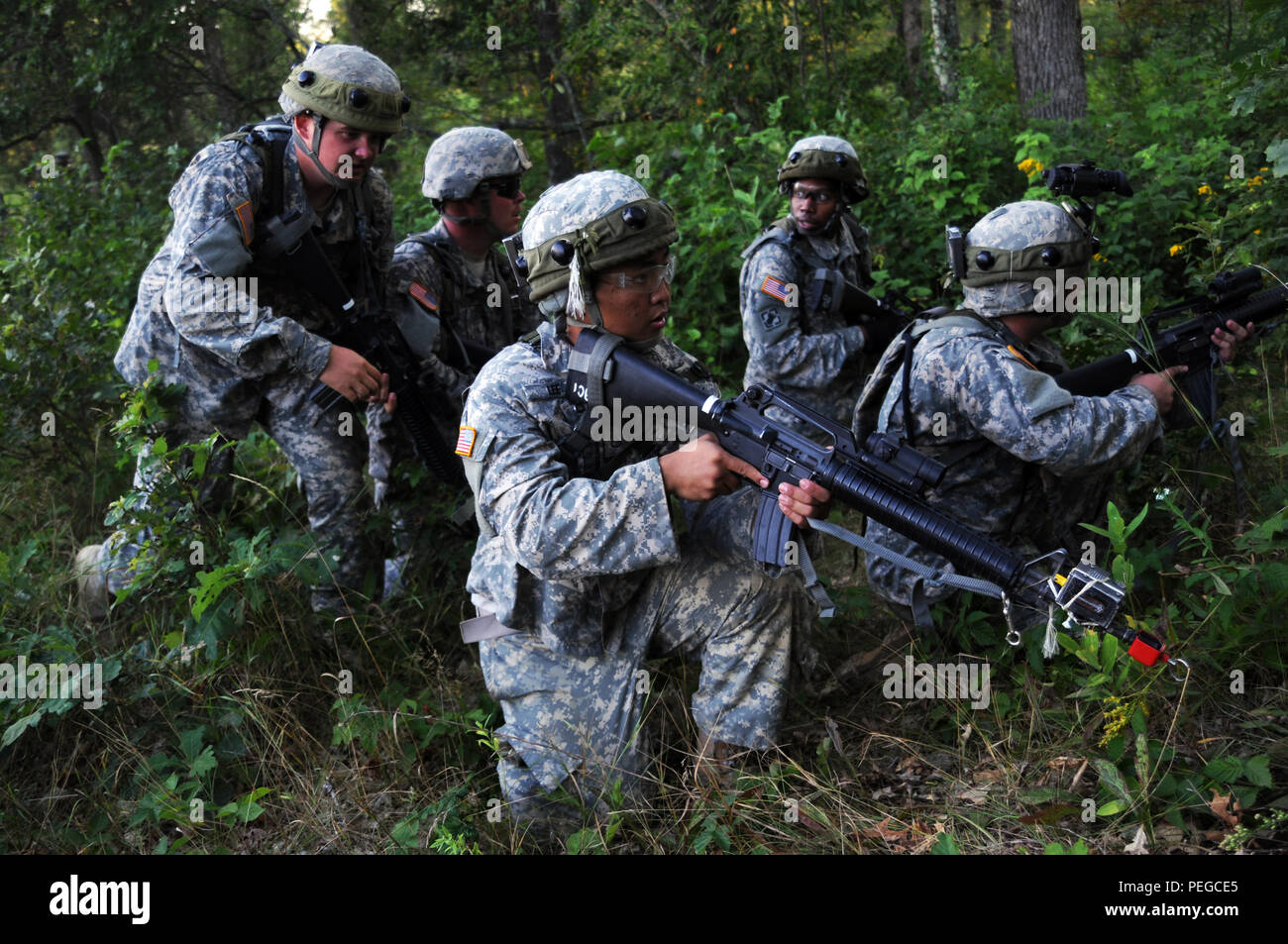 U.S. Army Reserve Soldiers of the 461st Engineer Company, acting as a ...