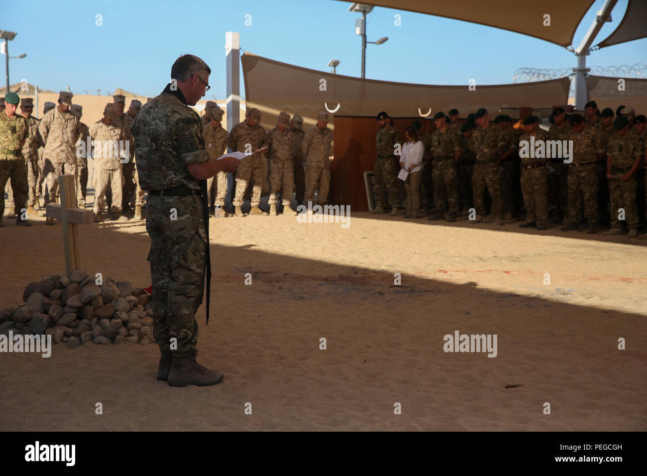 CH Tim Wilkinson, Royal Navy, leads a Marines with 2d Marine Brigade ...