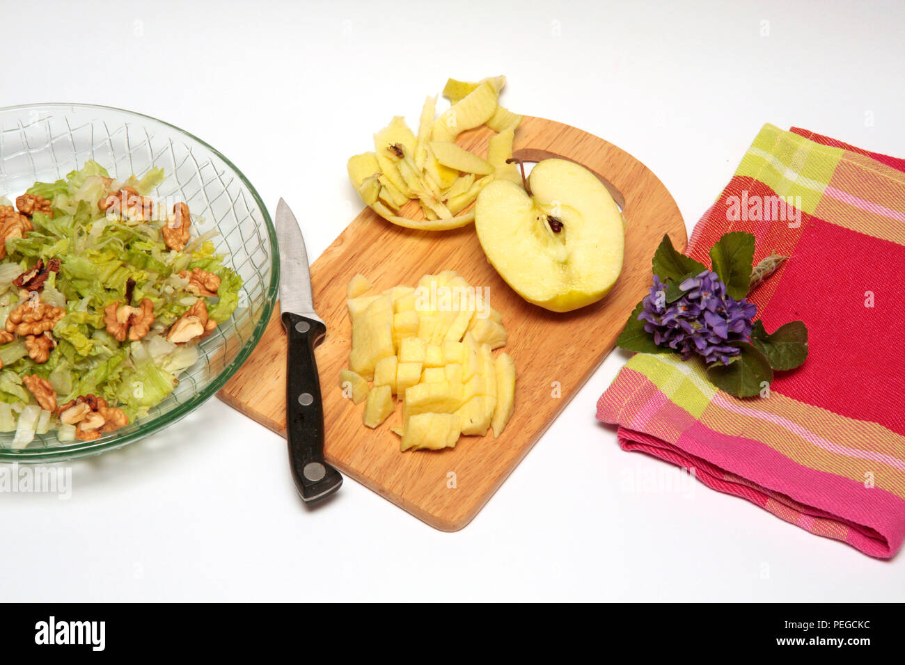 Violet vinaigrette salad. Step by step. Prepared dish: BK6JAX Stock ...