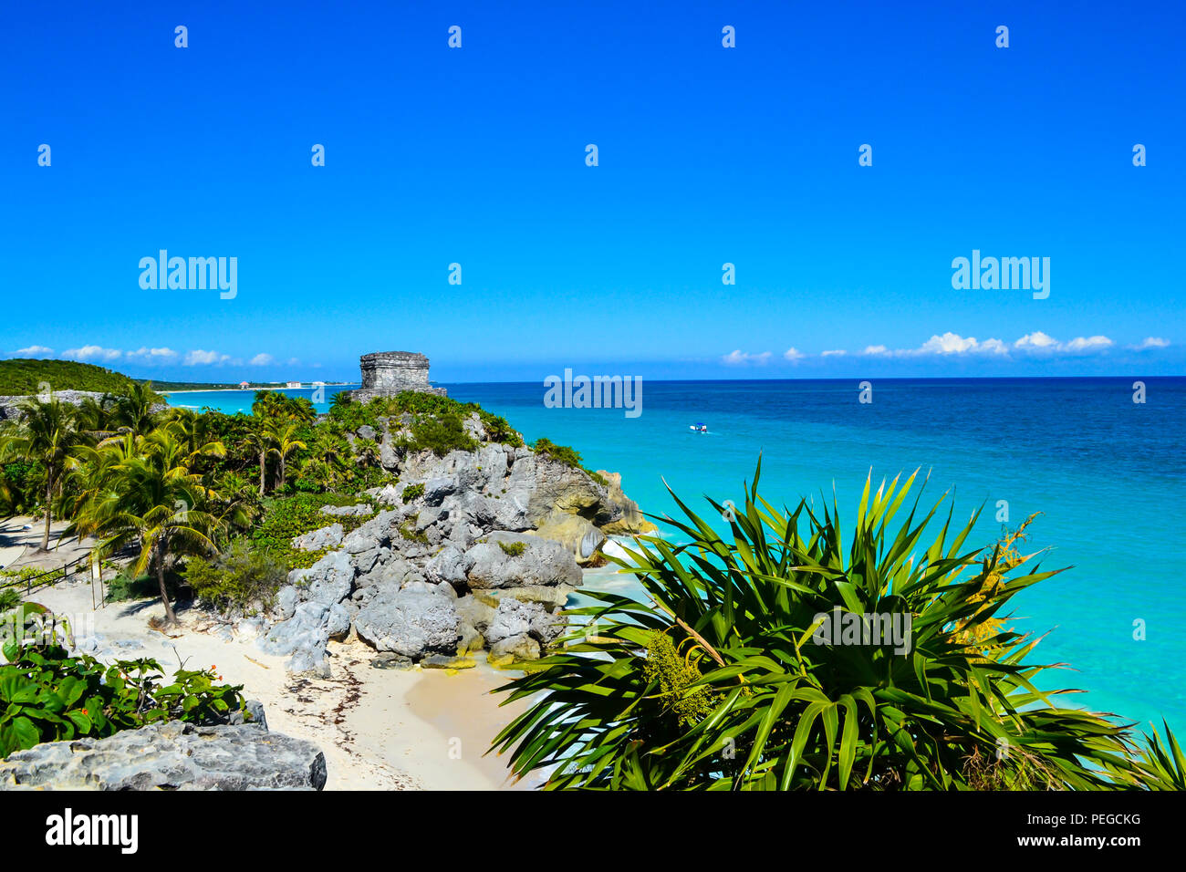 Beautiful mayan beach in Tulum, Quintana Roo, Mexico Stock Photo - Alamy