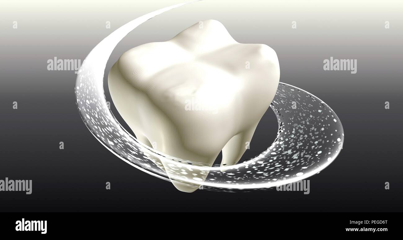 Tooth whitening. Dental 3d render Illustration Stock Photo - Alamy