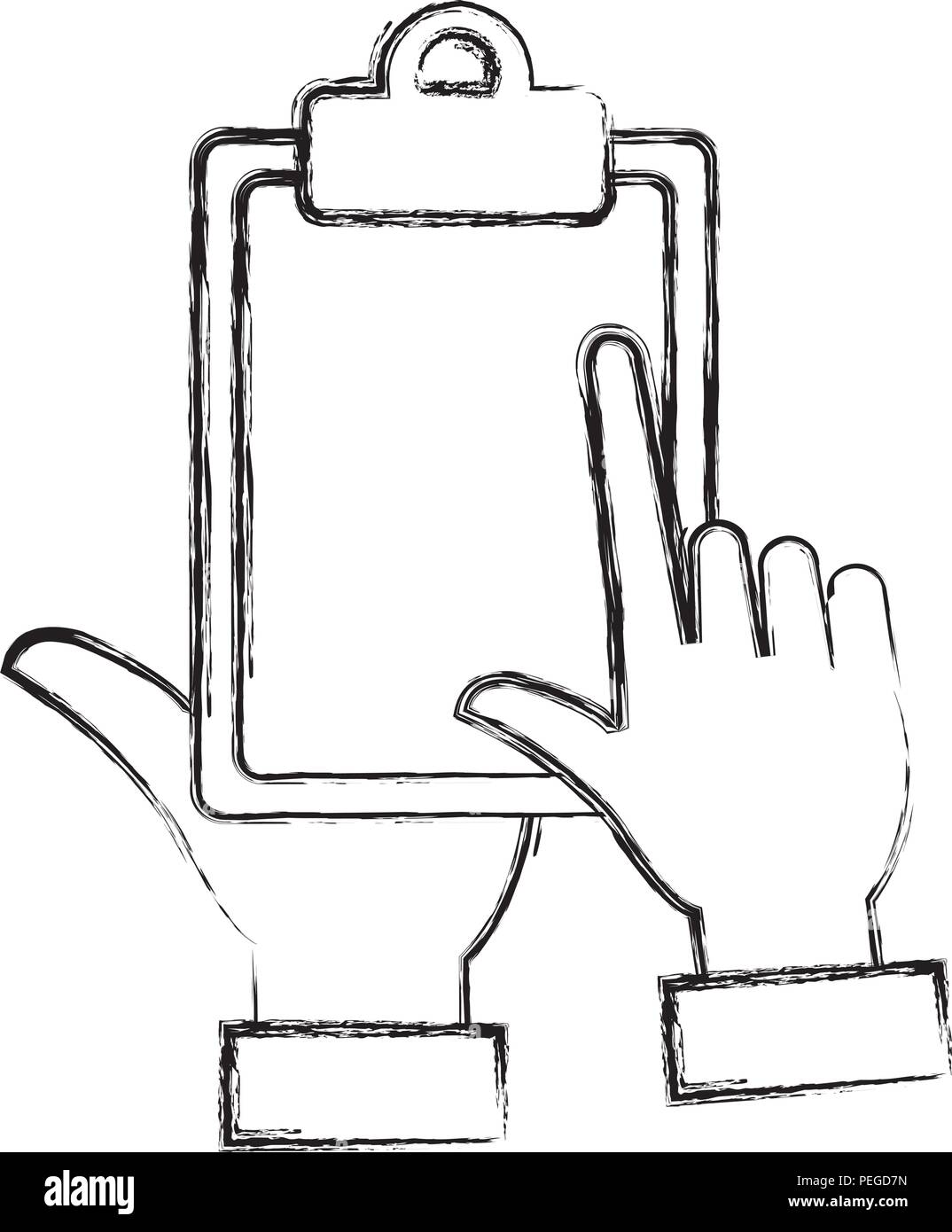 hand with checklist clipboard vector illustration design Stock Vector ...