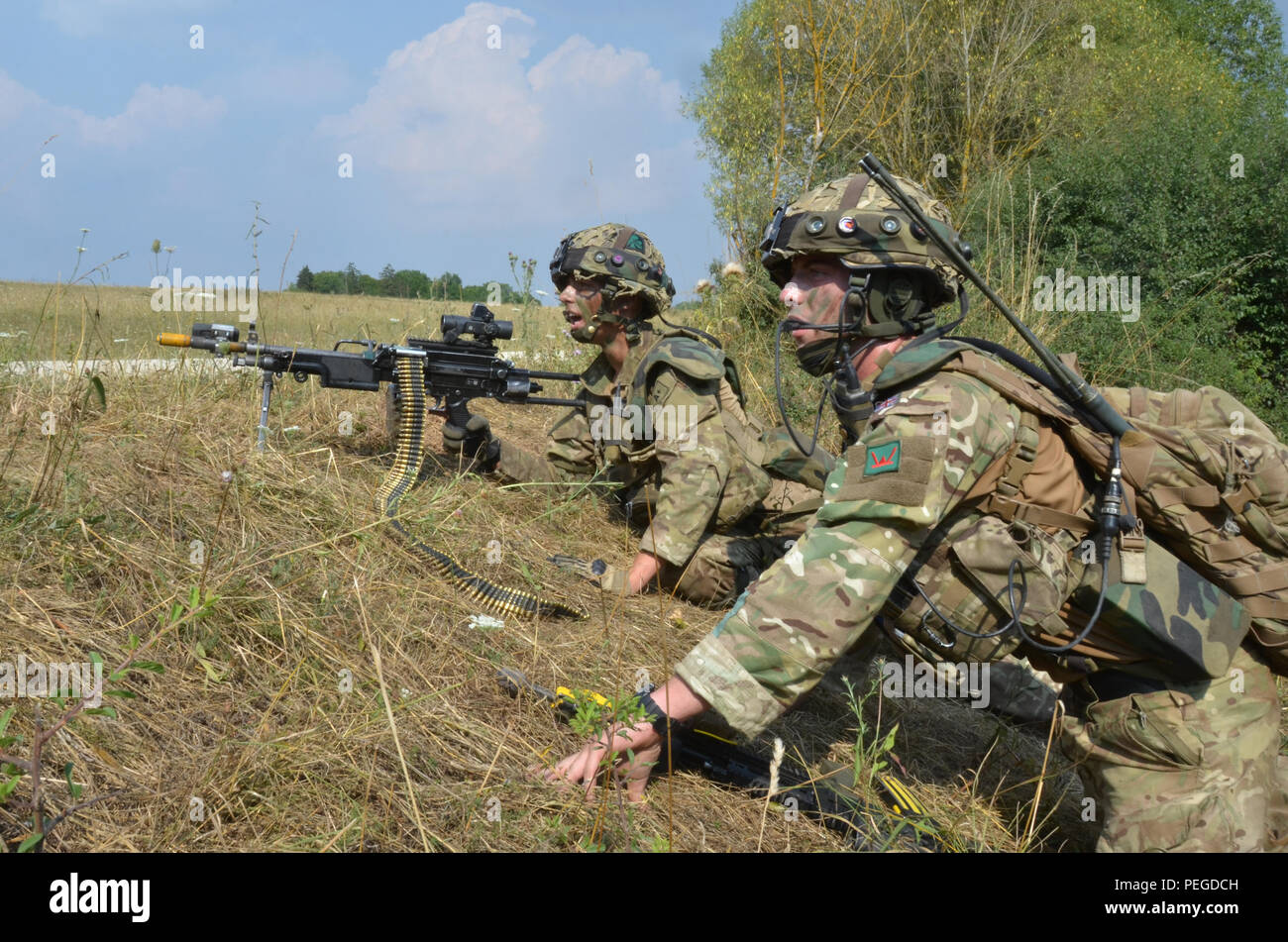 British soldiers of Bravo Company, 1st Light Mechanized Battalion ...