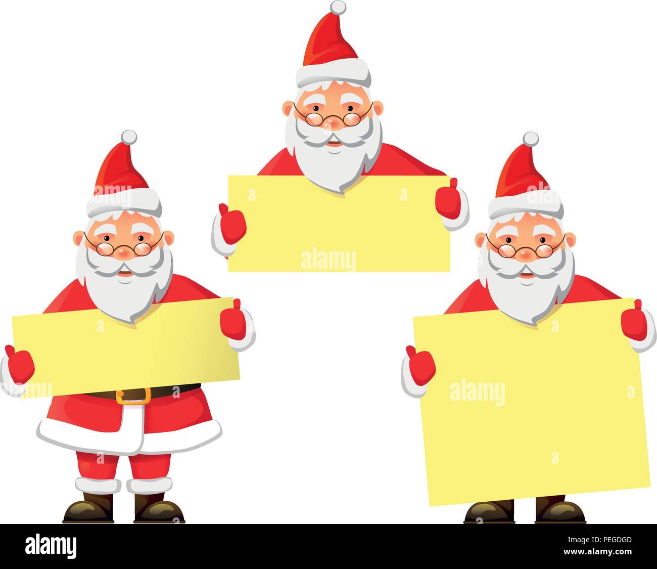 Santa Claus holding banner with space for your text. Santa Claus vector ...