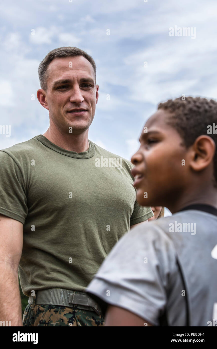 U.S. Marine Corps Lt. Col. John Lehman, a civil affairs officer ...