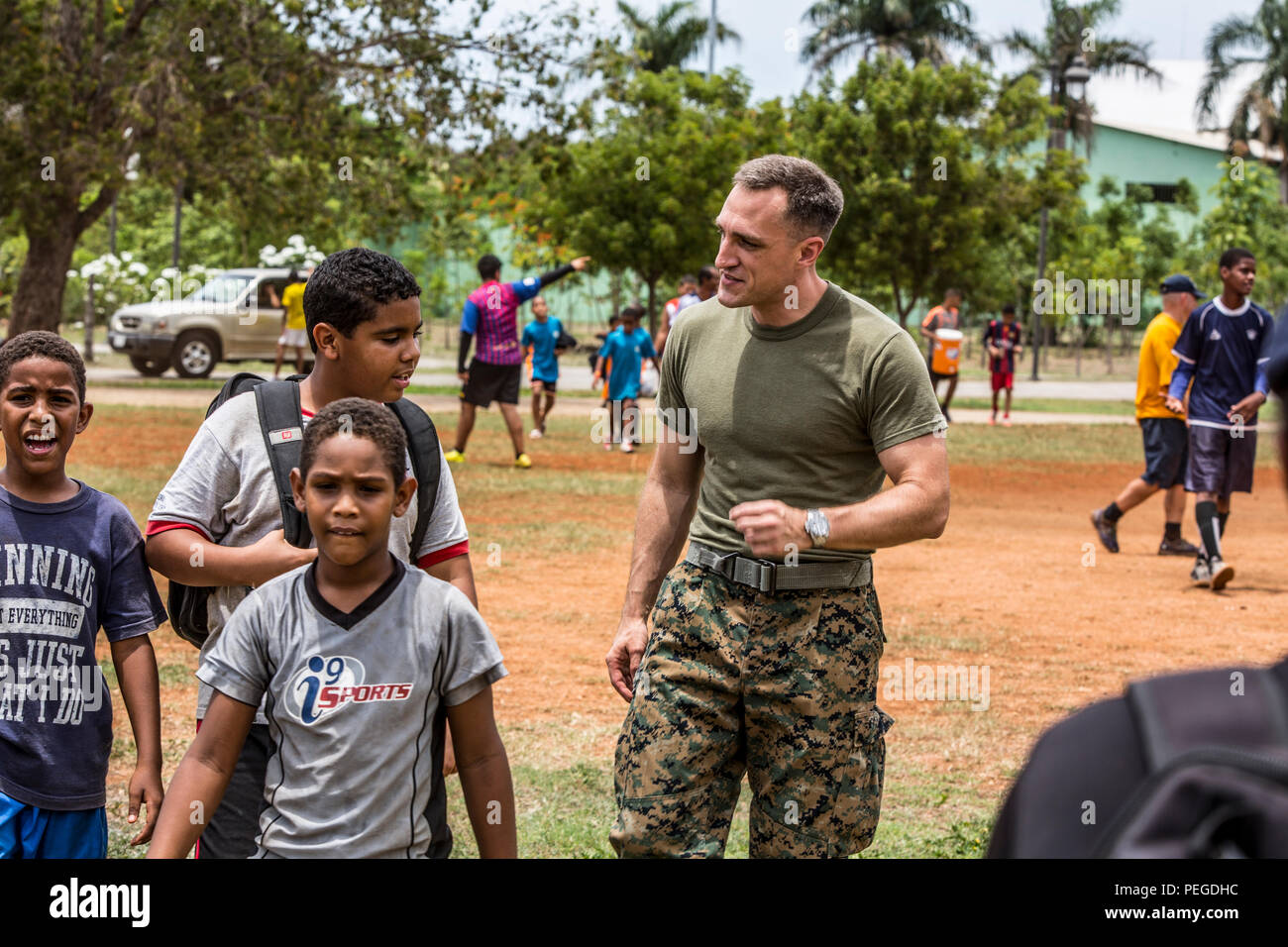 U.S. Marine Corps Lt. Col. John Lehman, a civil affairs officer ...