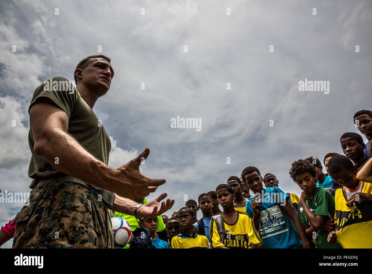 U.S. Marine Corps Lt. Col. John Lehman, a civil affairs officer ...