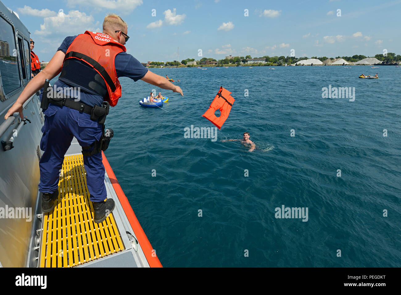 Petty Officer 3rd Class Steven Filgo of Coast Guard Station Port Huron ...