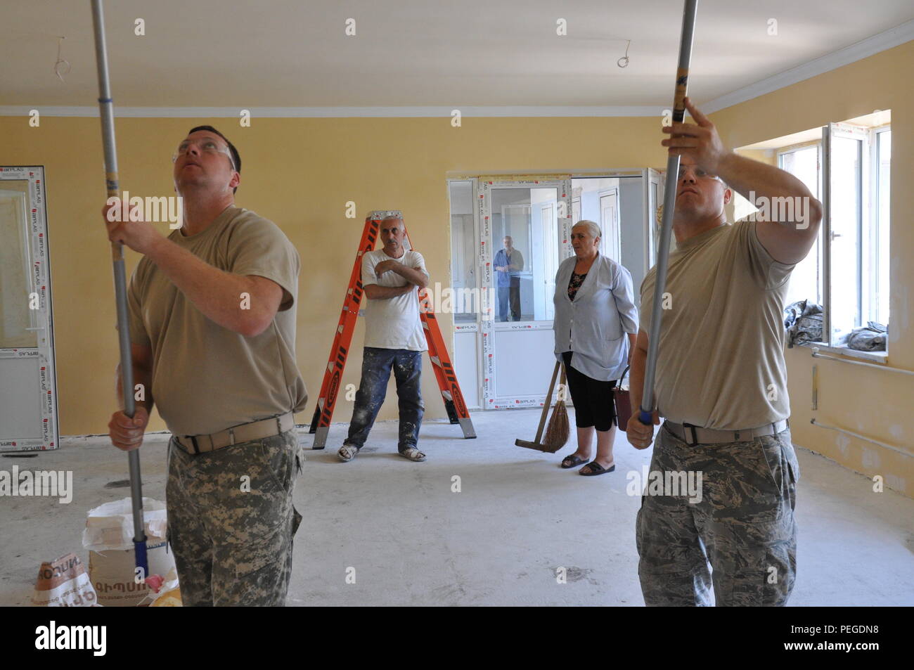 Soldiers from the 891st Engineer Battalion and Airmen from the 190th ...