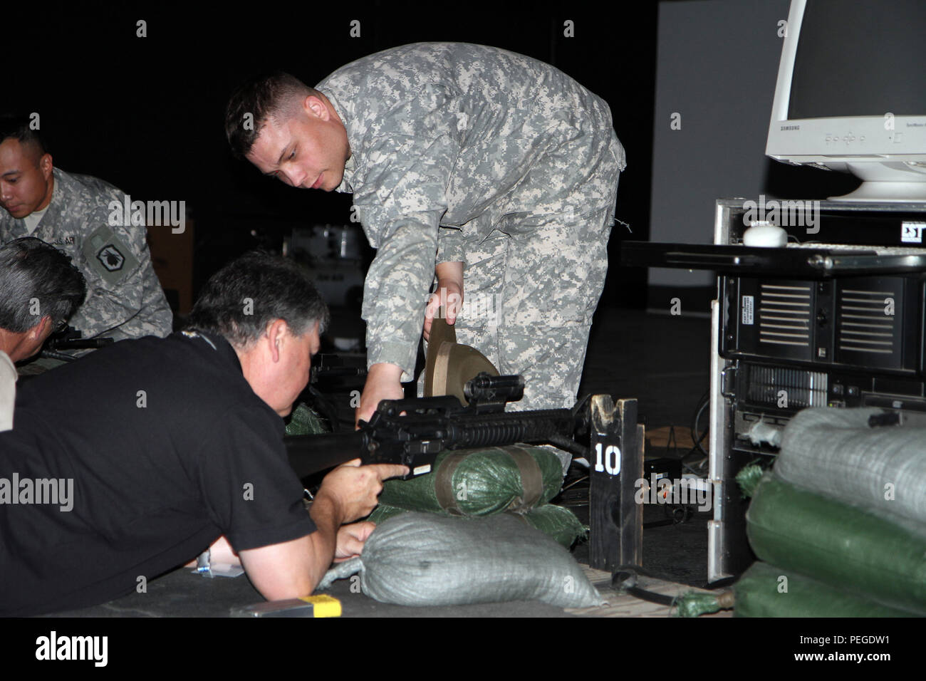 Drill sergeants with the 98th Training Division, 108th Training Command ...