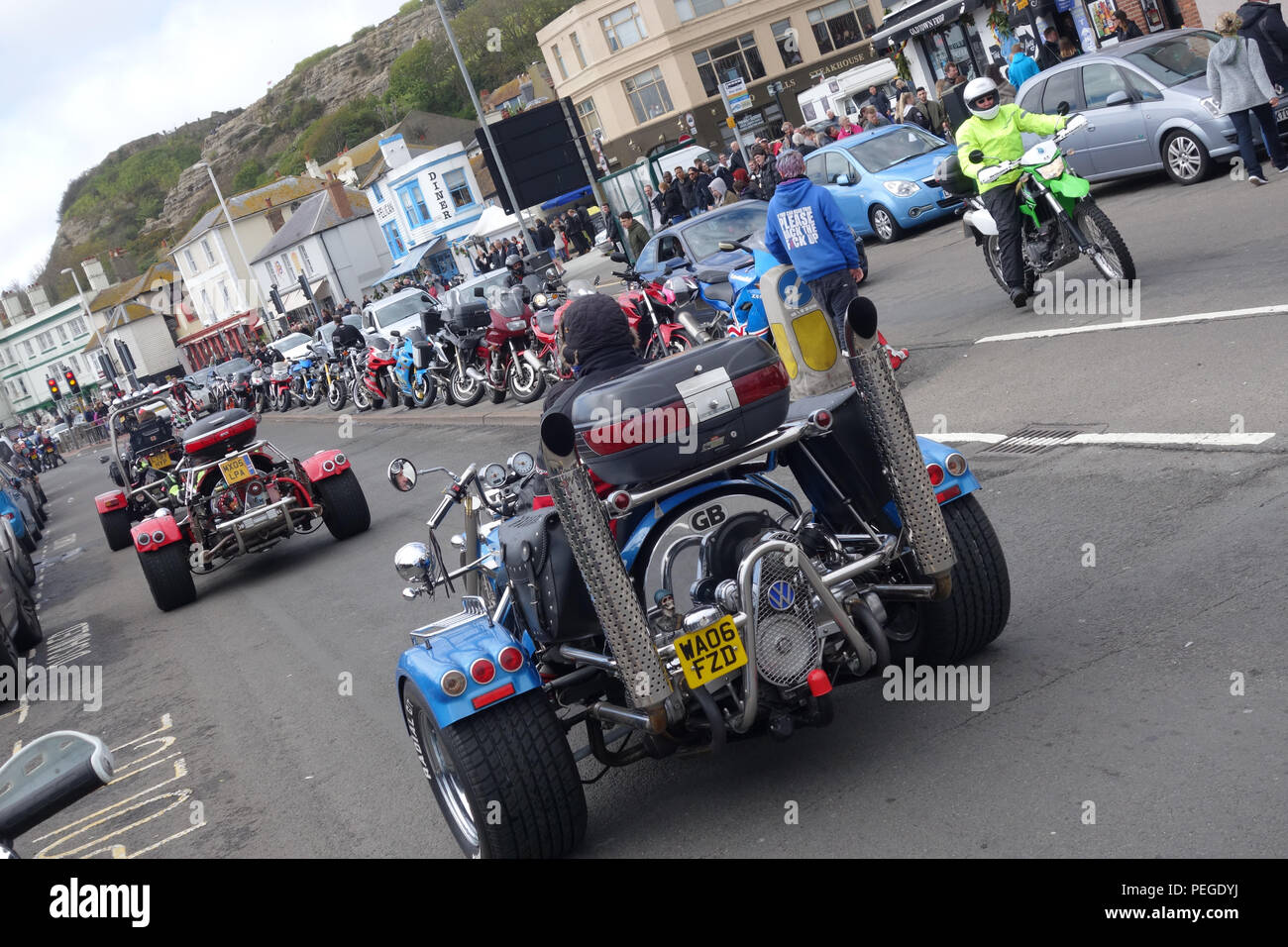 Annual May day bike run, 1 May 2017, Hastings, East Sussex United ...