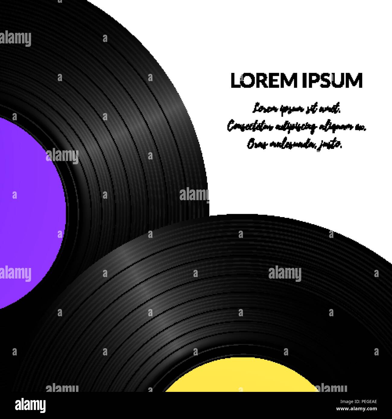 Vintage vinyl record background. Retro music background template Stock ...