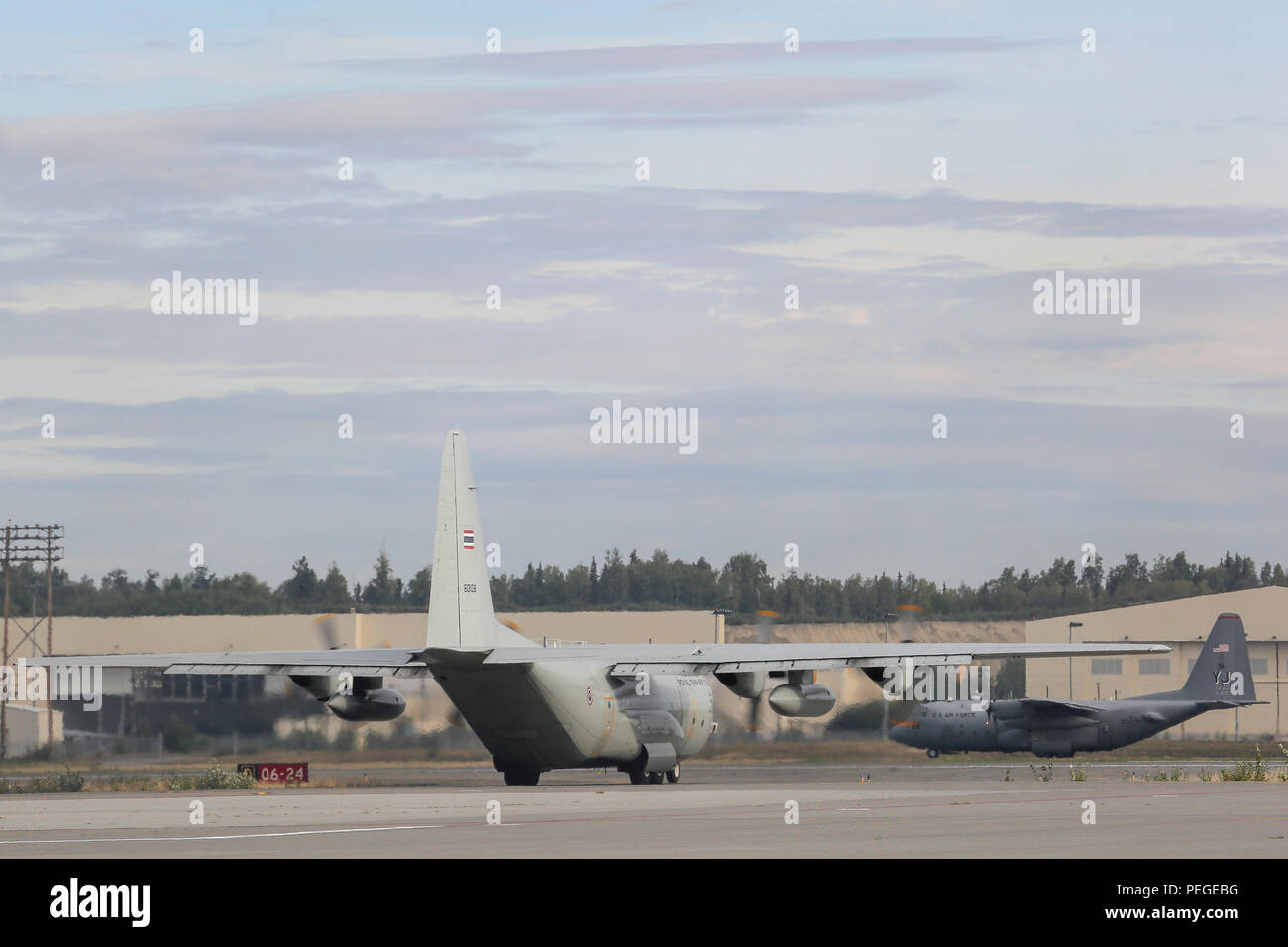 Two C-130 Hercules aircraft from the Royal Thai Air Force and U.S. Air ...