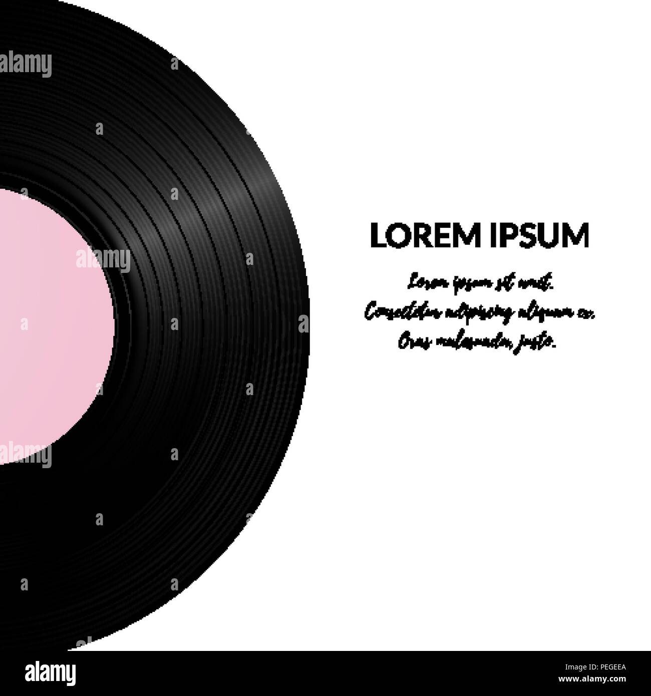 Vintage vinyl record background. Retro music background template Stock ...