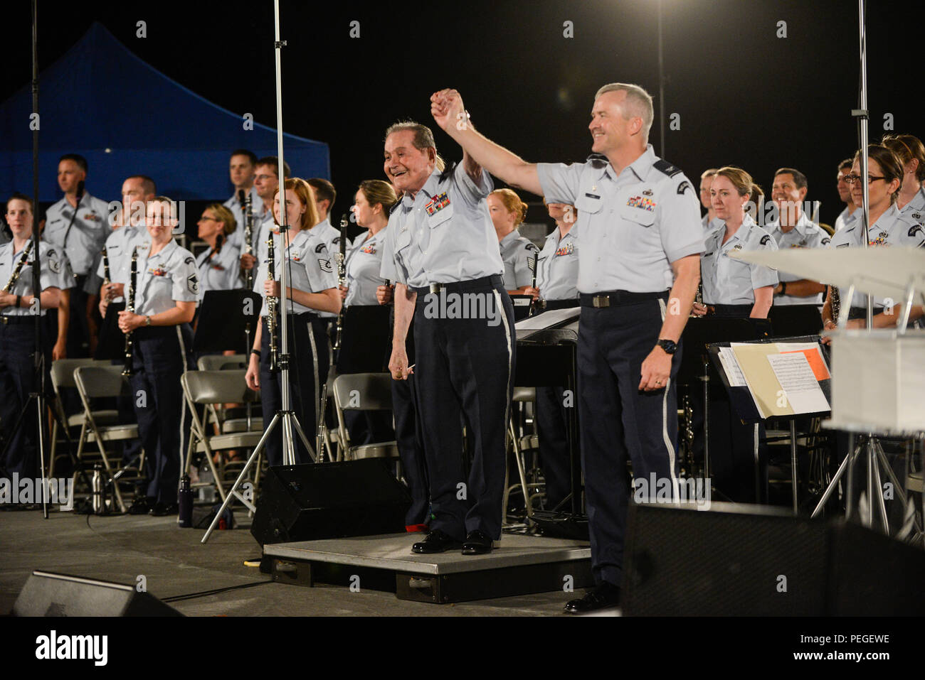Retired Col. Arnald D. Gabriel and Col. Larry H. Lang, Air Force Band ...