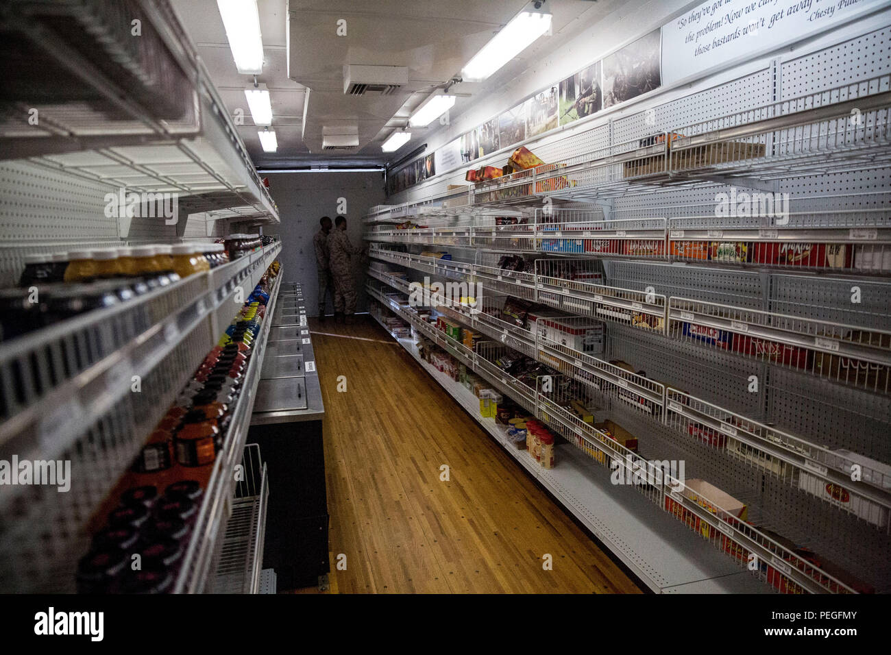 A Mobile Tactical Field Exchange was erected aboard Marine Corps ...