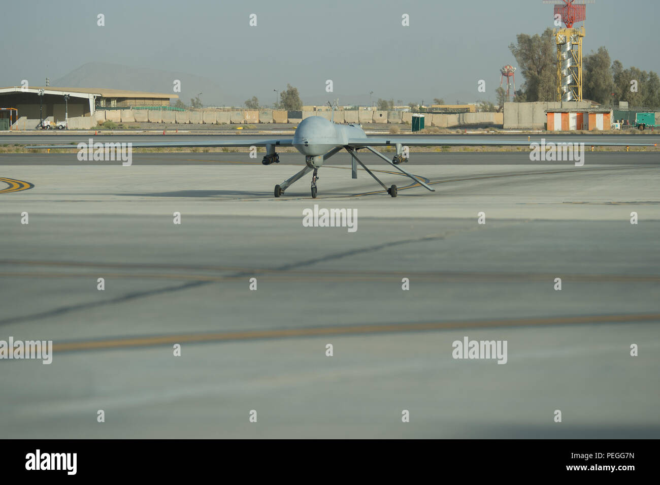 A U.S. Air Force MQ-1B Predator aircraft assigned to the 62nd ...