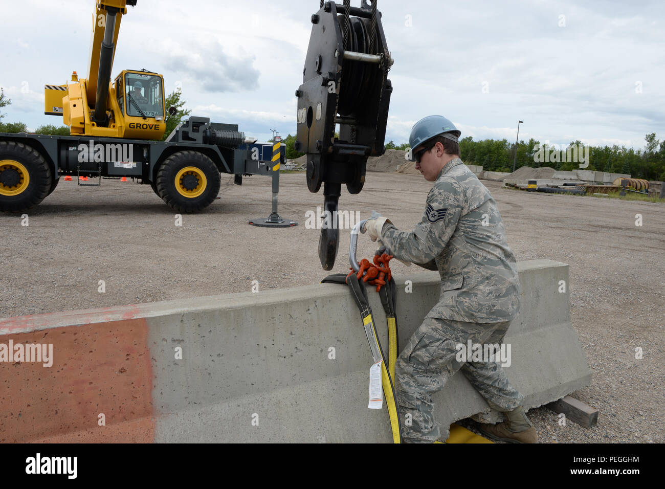 U.S. Air Force Staff Sgt. Austin Kemmer, of the 119th Civil Engineer ...