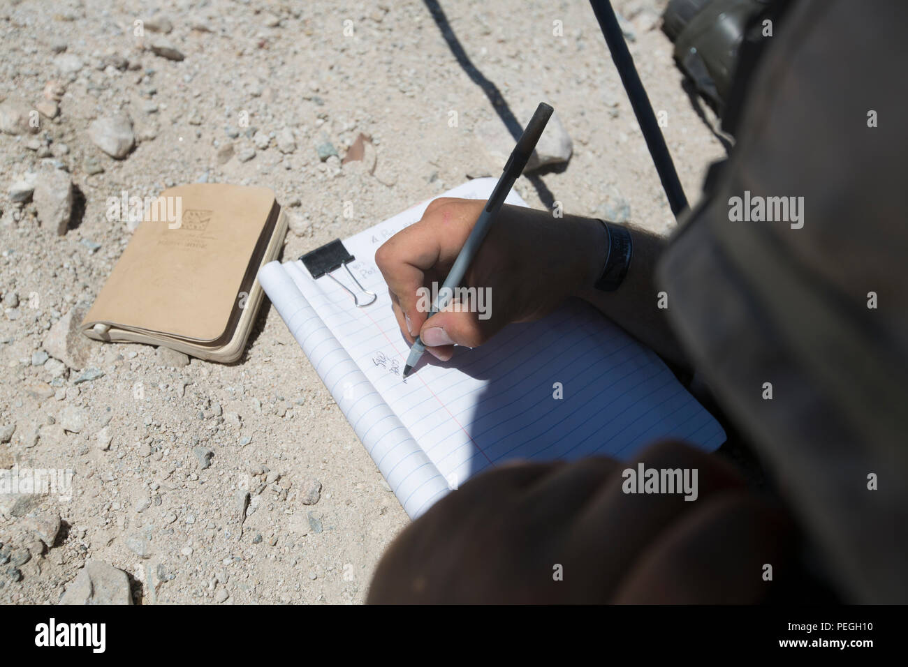 U.S. Marine Corps Cpl. Justen Petet, 81 mm mortar forward observer ...