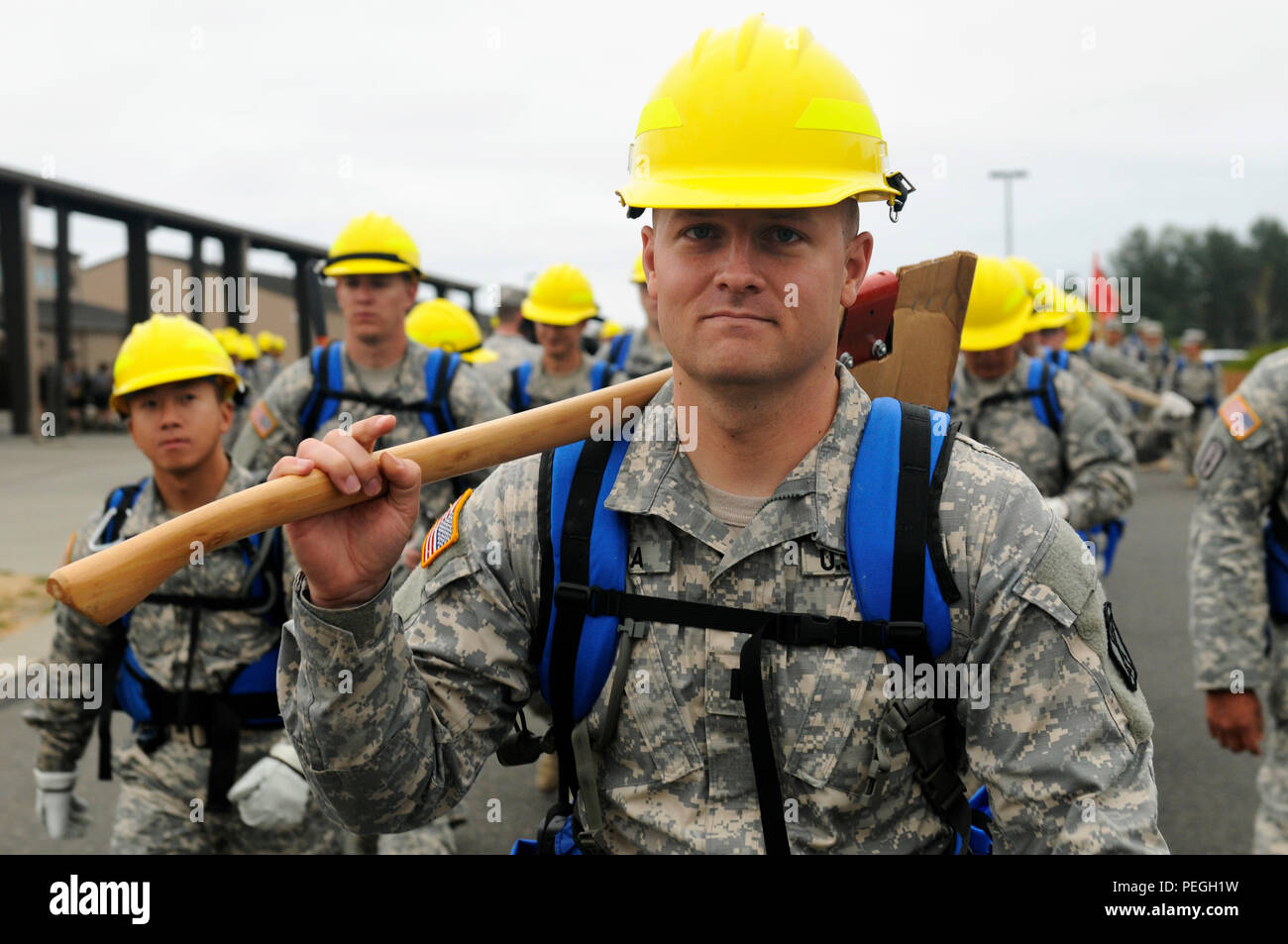 First Lt. Ashley Fuqua, a wildland firefighting team leader, assigned ...