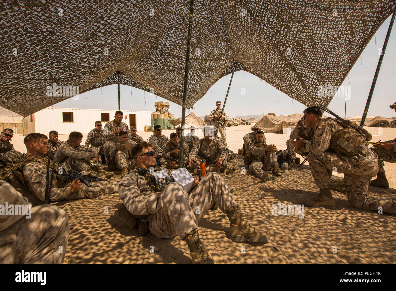 U.S. Marine Corps 1st Lt. Brandon Recker, platoon commander with ...