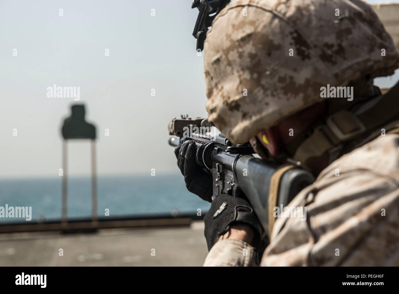 Marines from Kilo Company, 3rd Battalion, 1st Marine Regiment, conduct ...