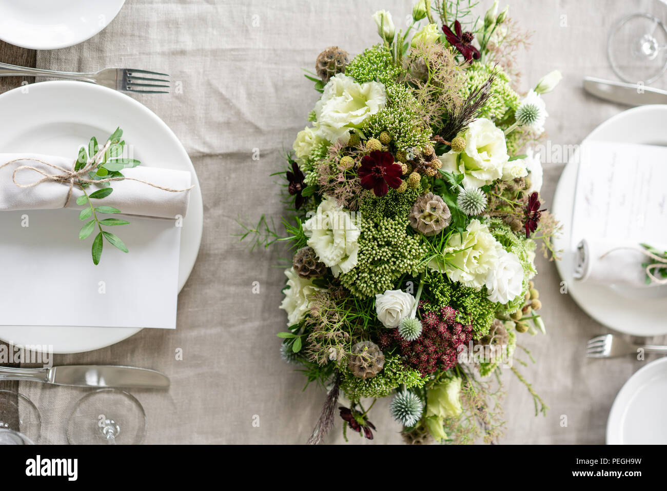 Wedding Banquet or gala dinner. The chairs and table for guests, served ...