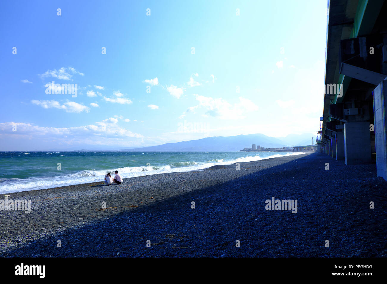 The Seaside Scene at KOZU, ODAWARA CITY, JAPAN Stock Photo - Alamy
