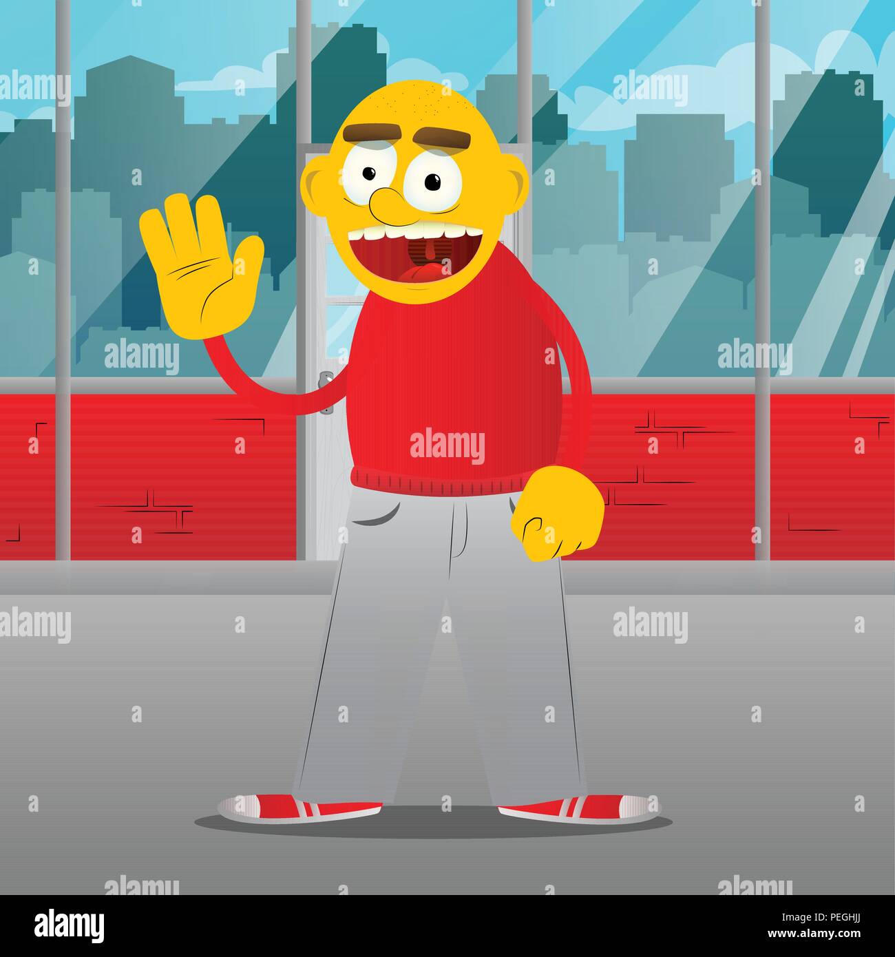 Worker goodbye Stock Vector Images - Alamy