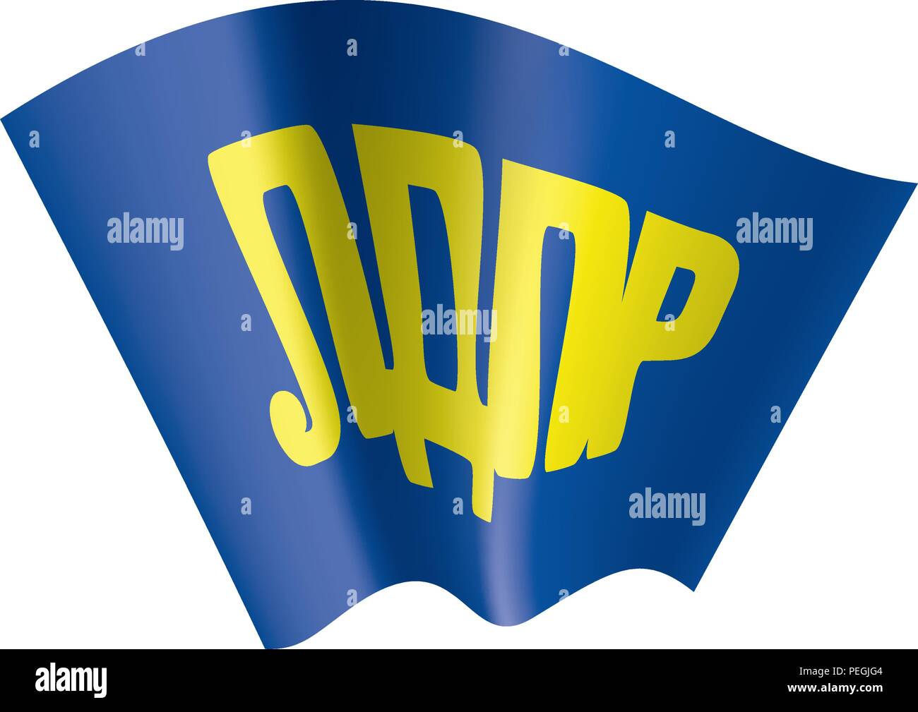 The flag of the Russian liberal democratic party LDPR. Vector ...