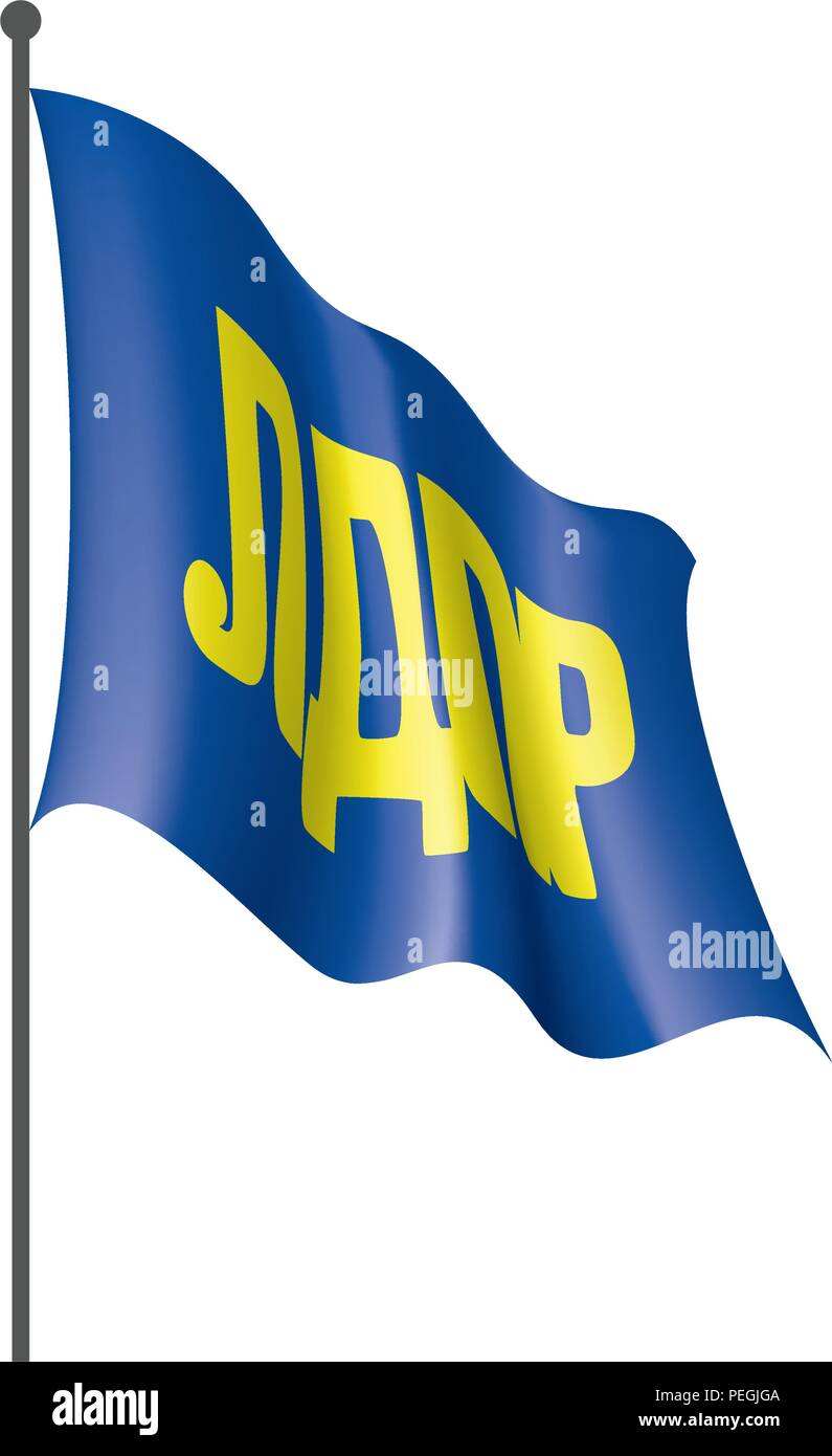 The flag of the Russian liberal democratic party LDPR. Vector ...