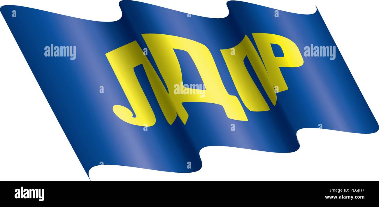 The flag of the Russian liberal democratic party LDPR. Vector ...