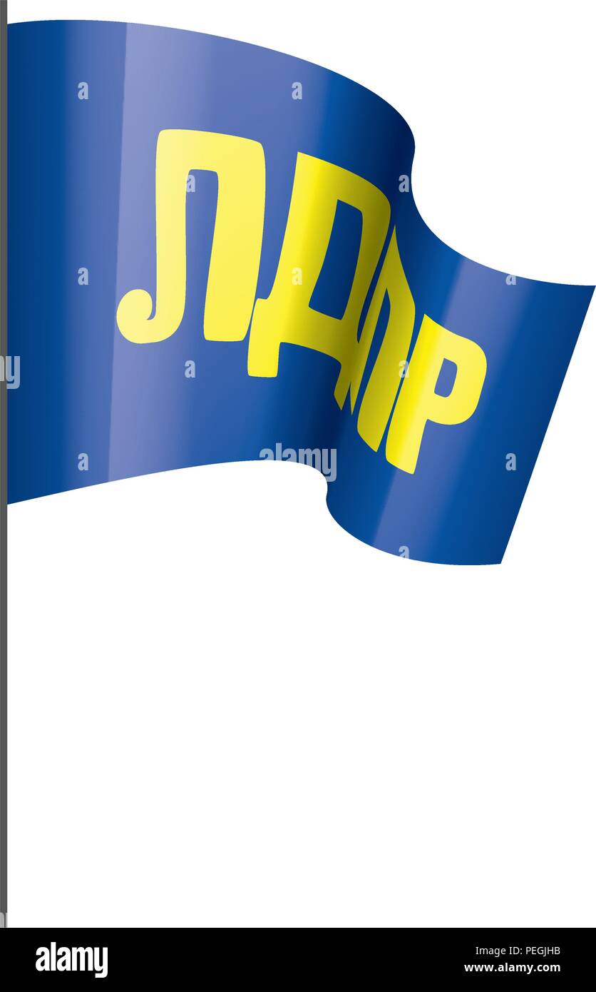 The flag of the Russian liberal democratic party LDPR. Vector ...