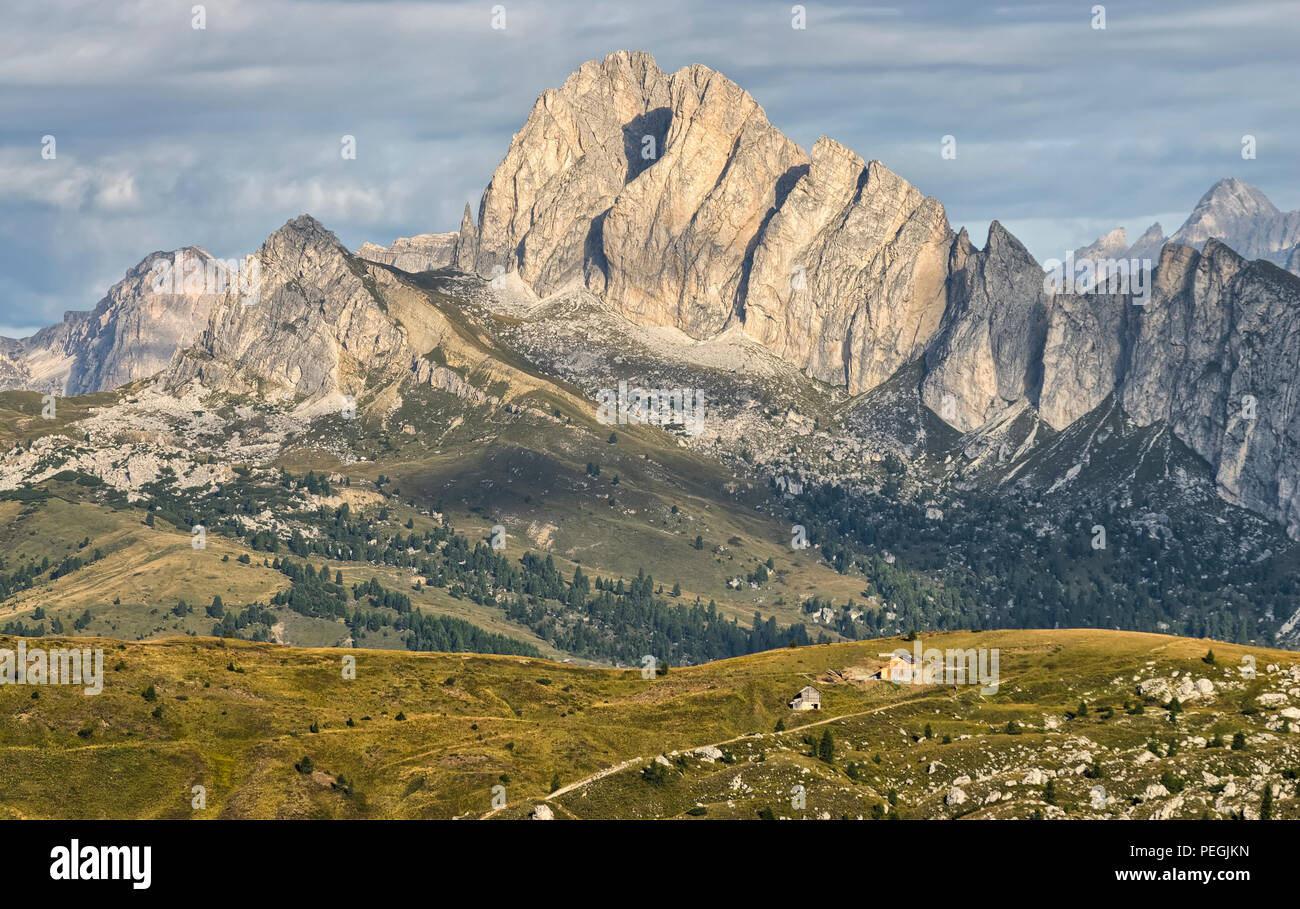 Passo giau beautiful mountains in dolomites alps hi-res stock ...