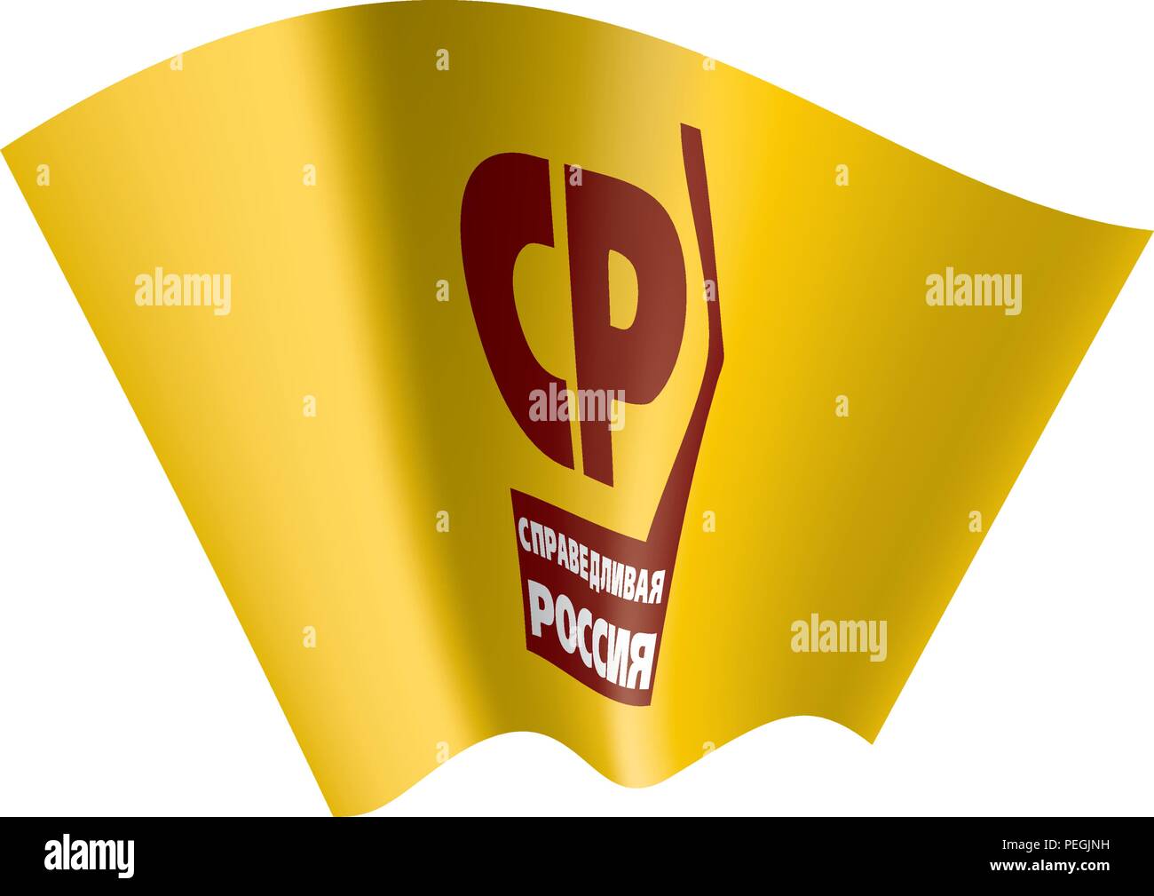 Flag of the Russian political party Fair Russia. Vector illustration on ...