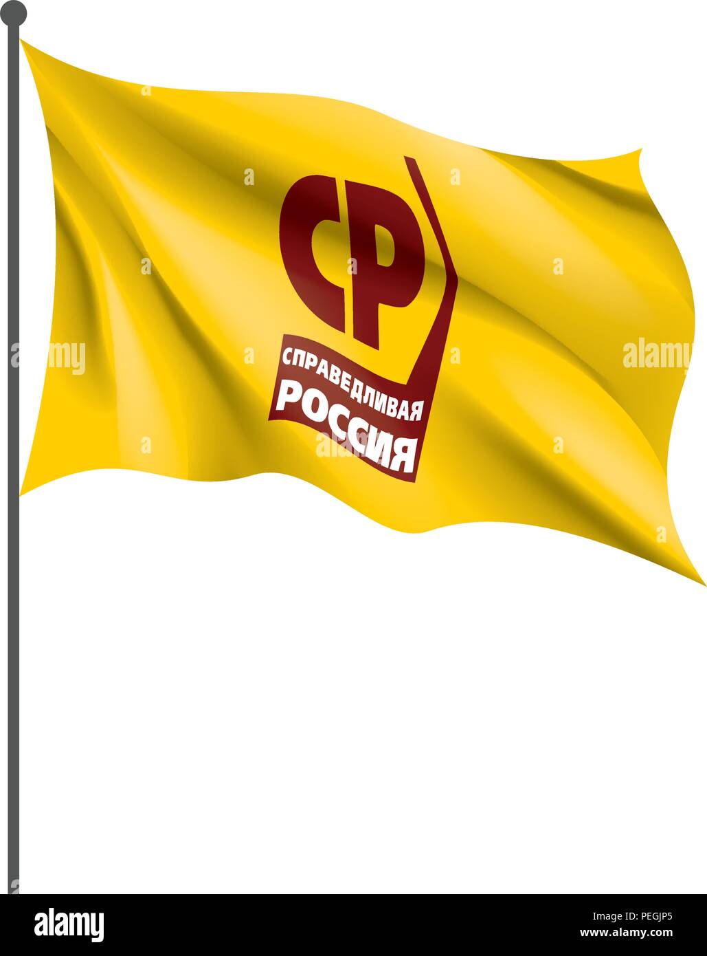 Flag of the Russian political party Fair Russia. Vector illustration on ...