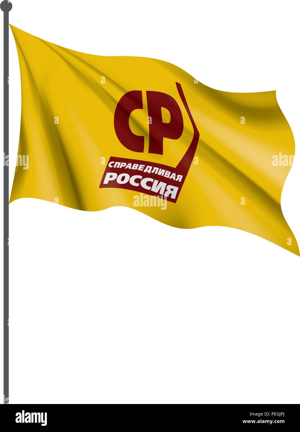 Flag of the Russian political party Fair Russia. Vector illustration on ...