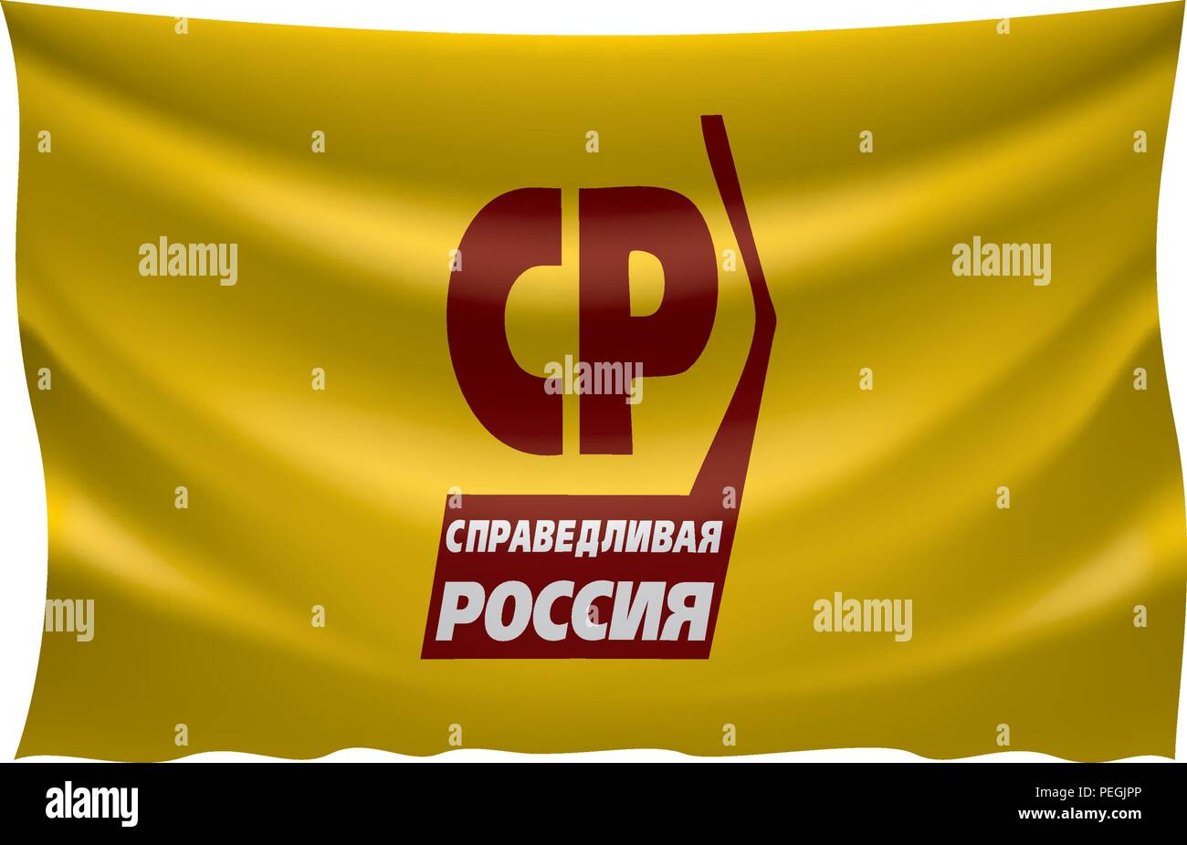 Flag of the Russian political party Fair Russia. Vector illustration on ...