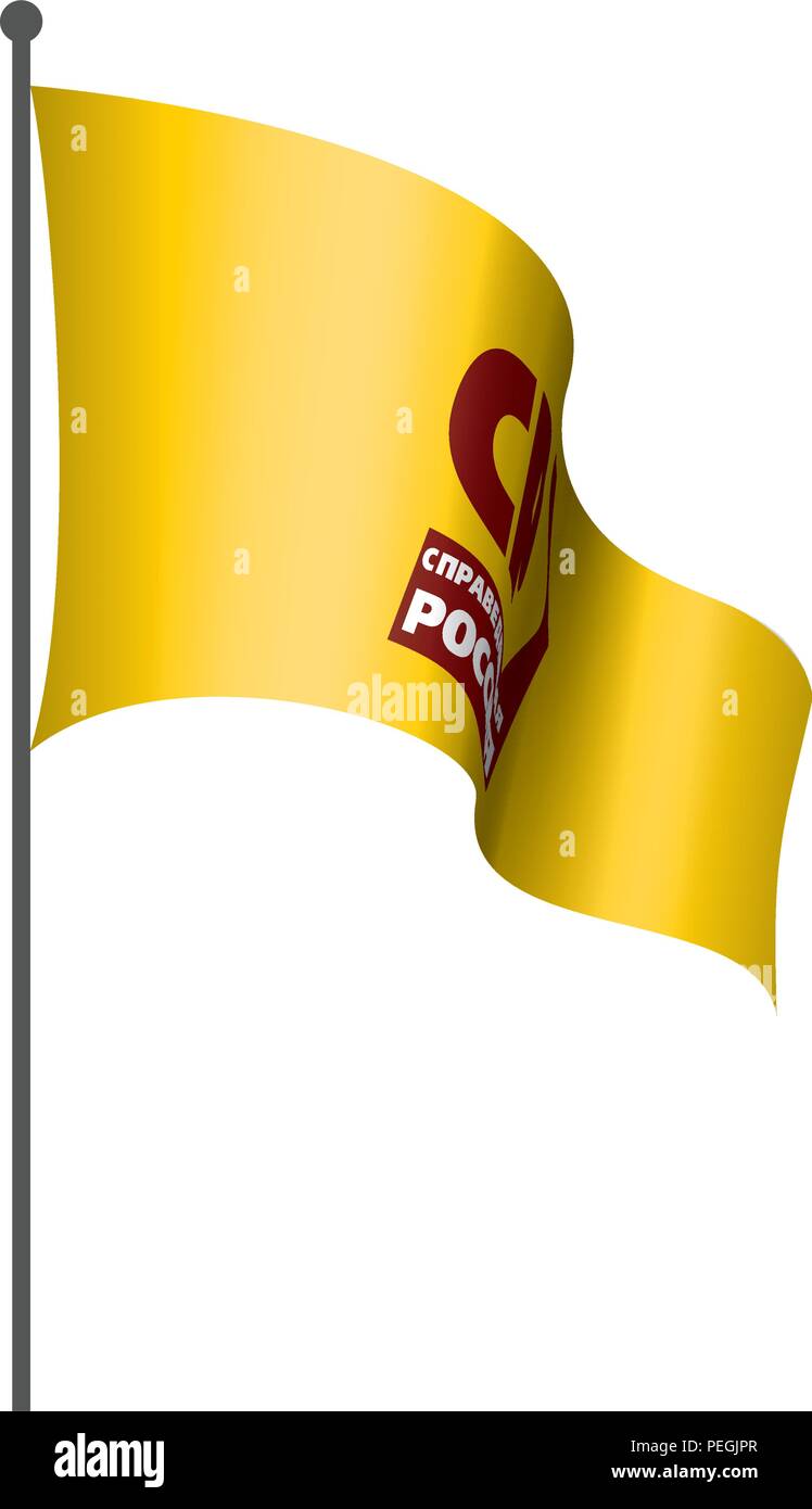 Flag of the Russian political party Fair Russia. Vector illustration on ...