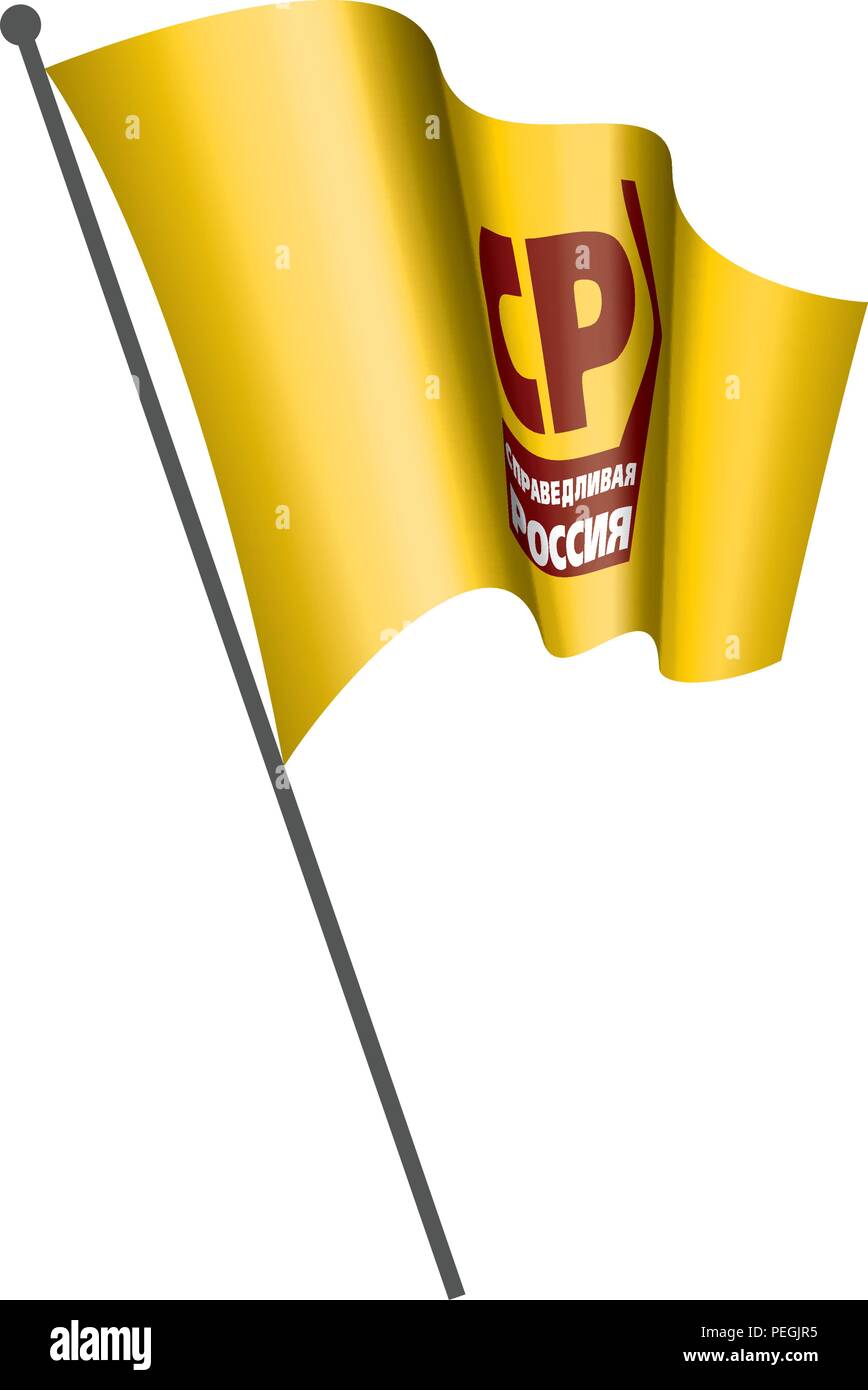 Flag of the Russian political party Fair Russia. Vector illustration on ...