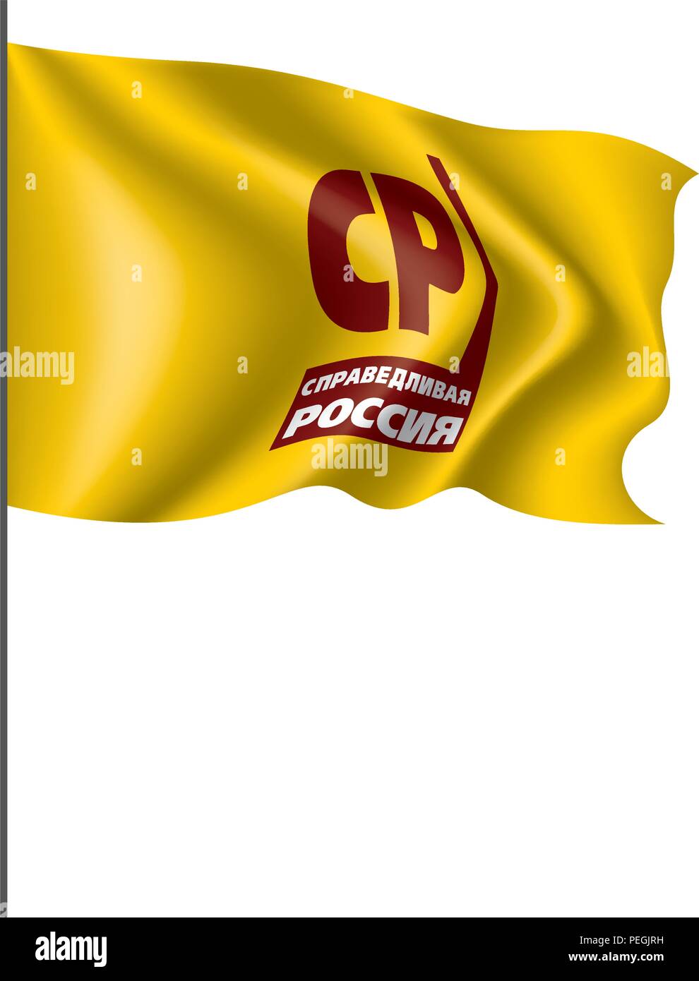 Flag of the Russian political party Fair Russia. Vector illustration on ...