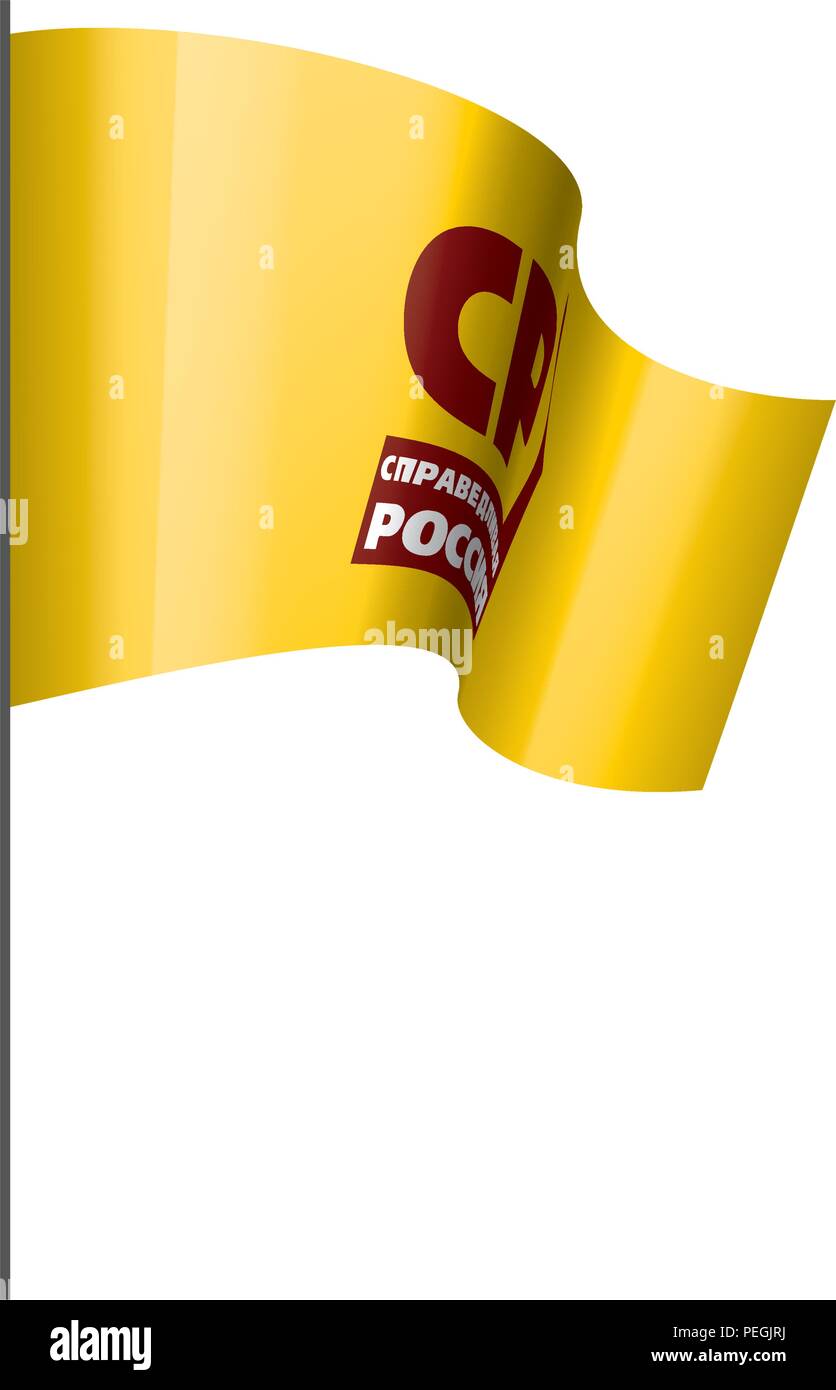 Flag of the Russian political party Fair Russia. Vector illustration on ...